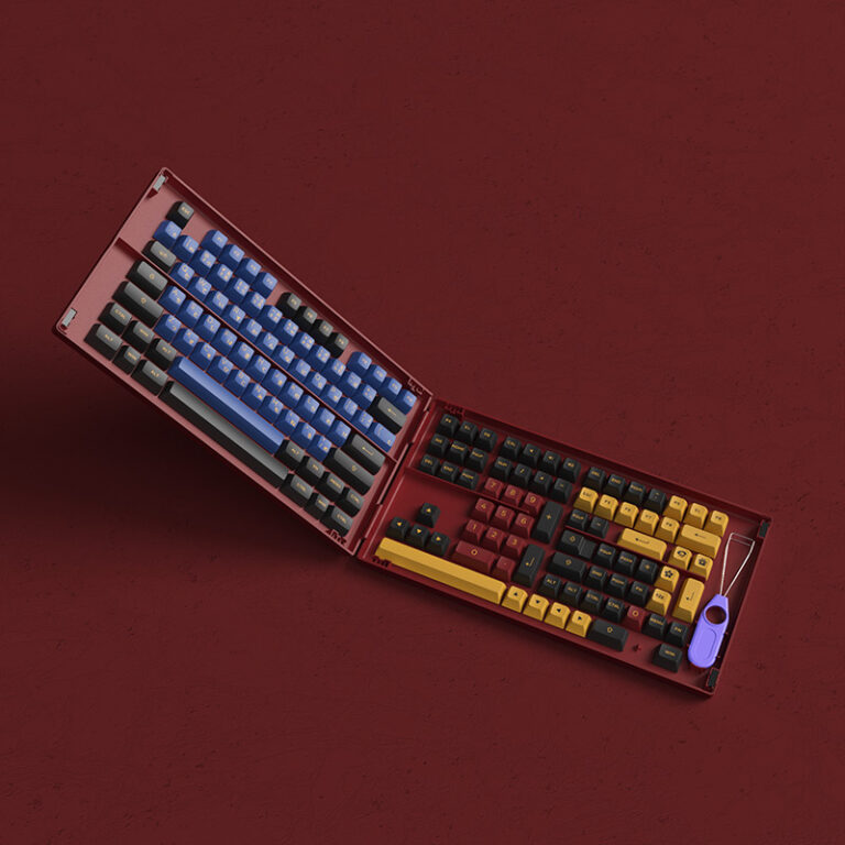 Bộ Keycap AKKO Blue & Red Samurai ( PBT DS / ASA profile / 226 nút )