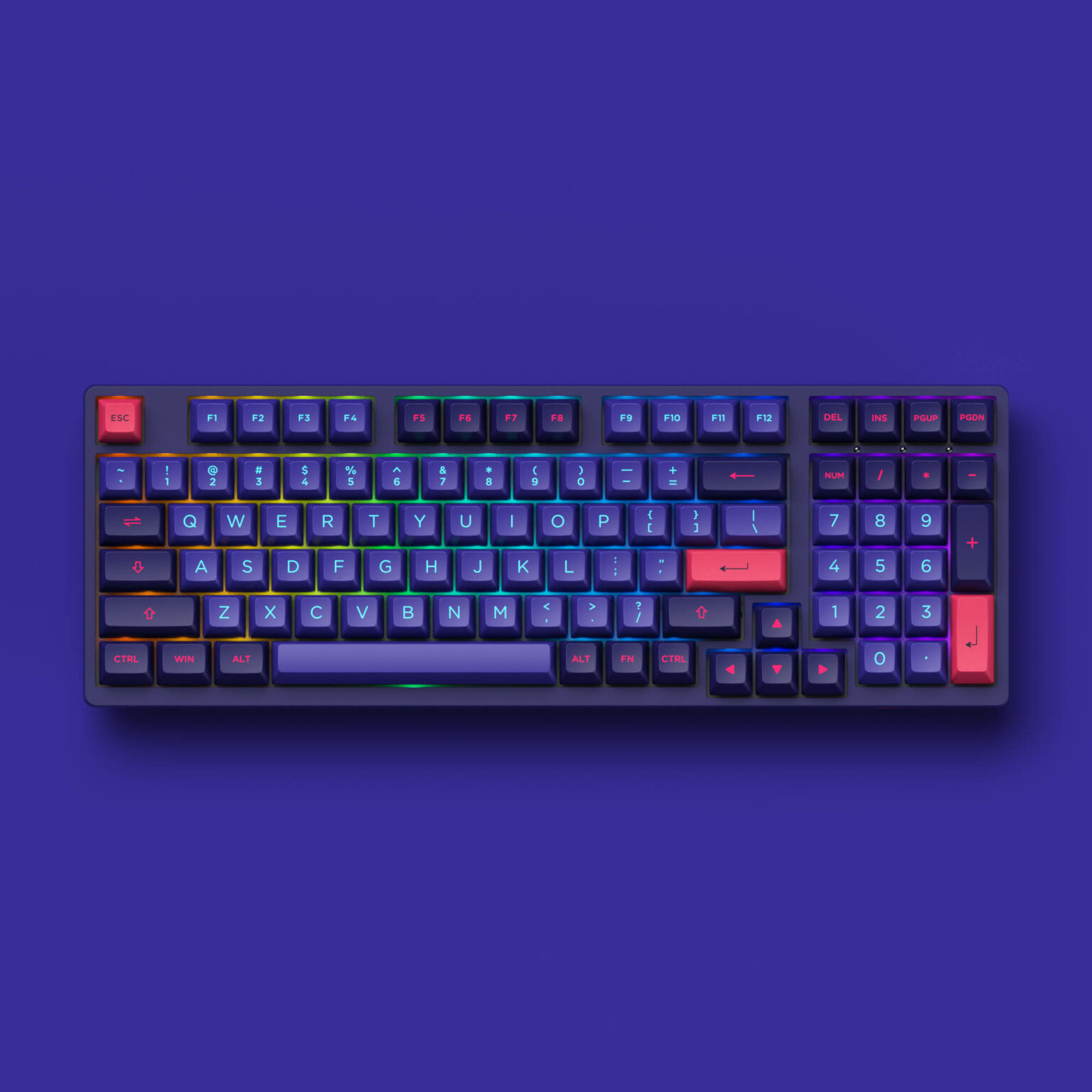 Bàn phím cơ AKKO 3098B Multi-modes Neon ( Hotswap / CS Jelly )