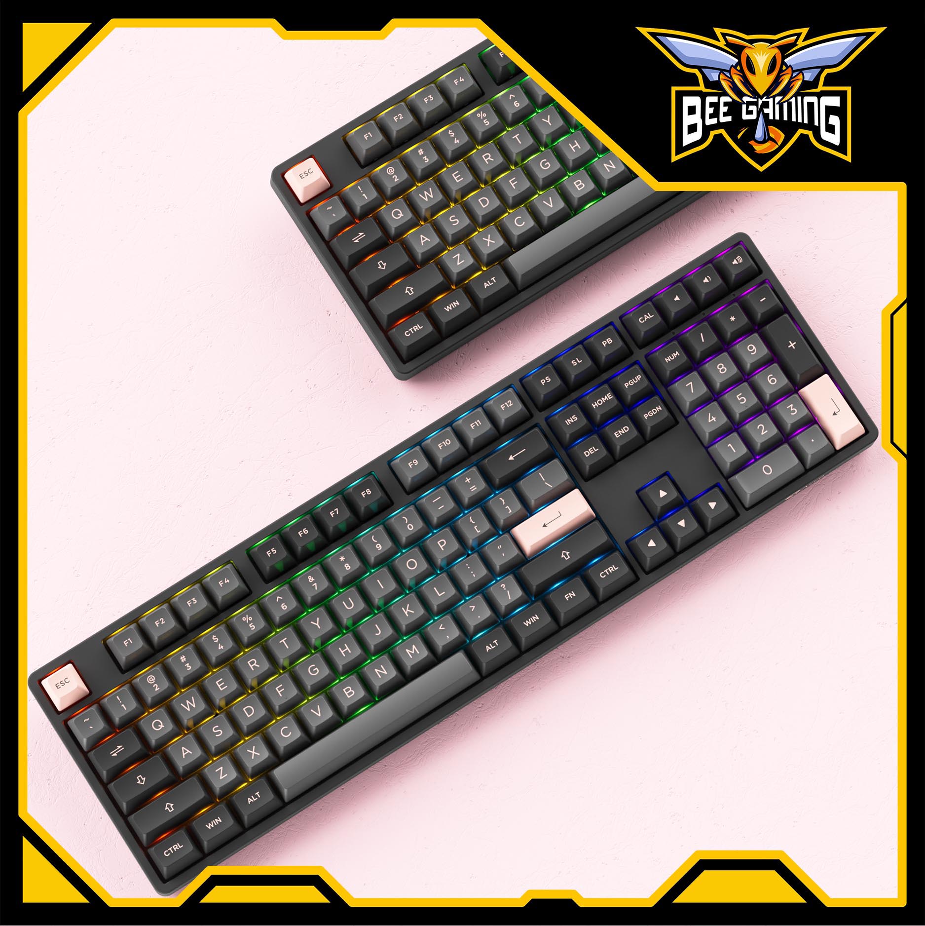 Bàn phím cơ AKKO 5108S Black Pink (Hotswap/ RGB/ Foam tiêu âm)