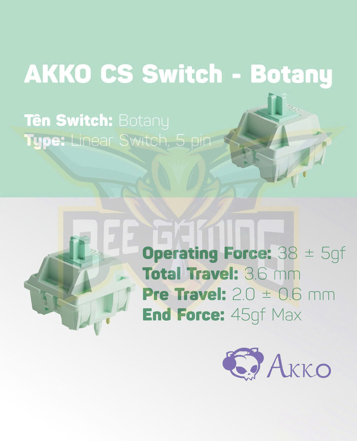 Bộ AKKO Switch – Botany (45 switch)
