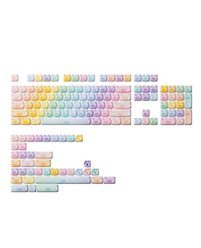 Bộ keycap AKKO - Colorful Cats (PBT Dye-Subbed / MAO Profile / 142 nút)