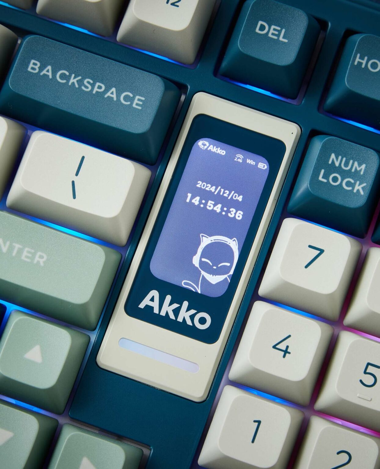 Bàn phím cơ không dây AKKO 5098B Ink Green (Multi-modes / Hotswap / Màn hình LCD / Switch Kailh ...